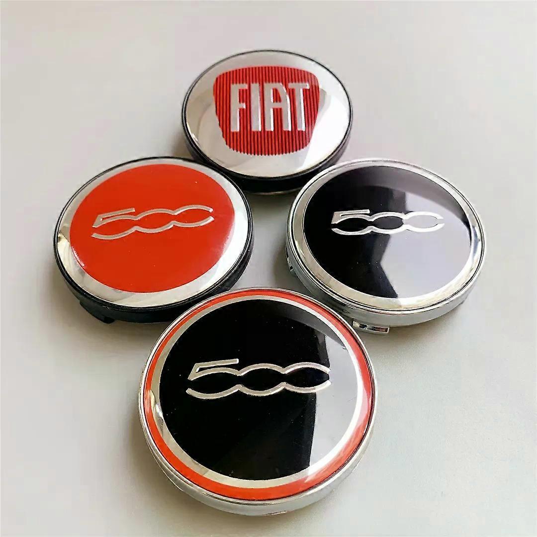 4pcs 60mm Car Wheel Center Caps compatible for Fiat 500 5cc Logo Car ...