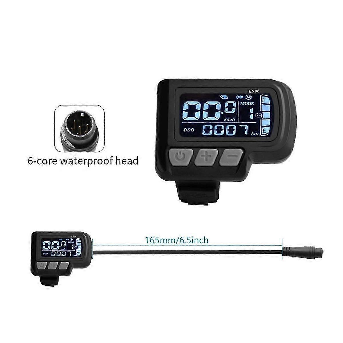 LCD-EN06 Electric Bike LCD Display Meter Dashboard Panel with USB 24V ...
