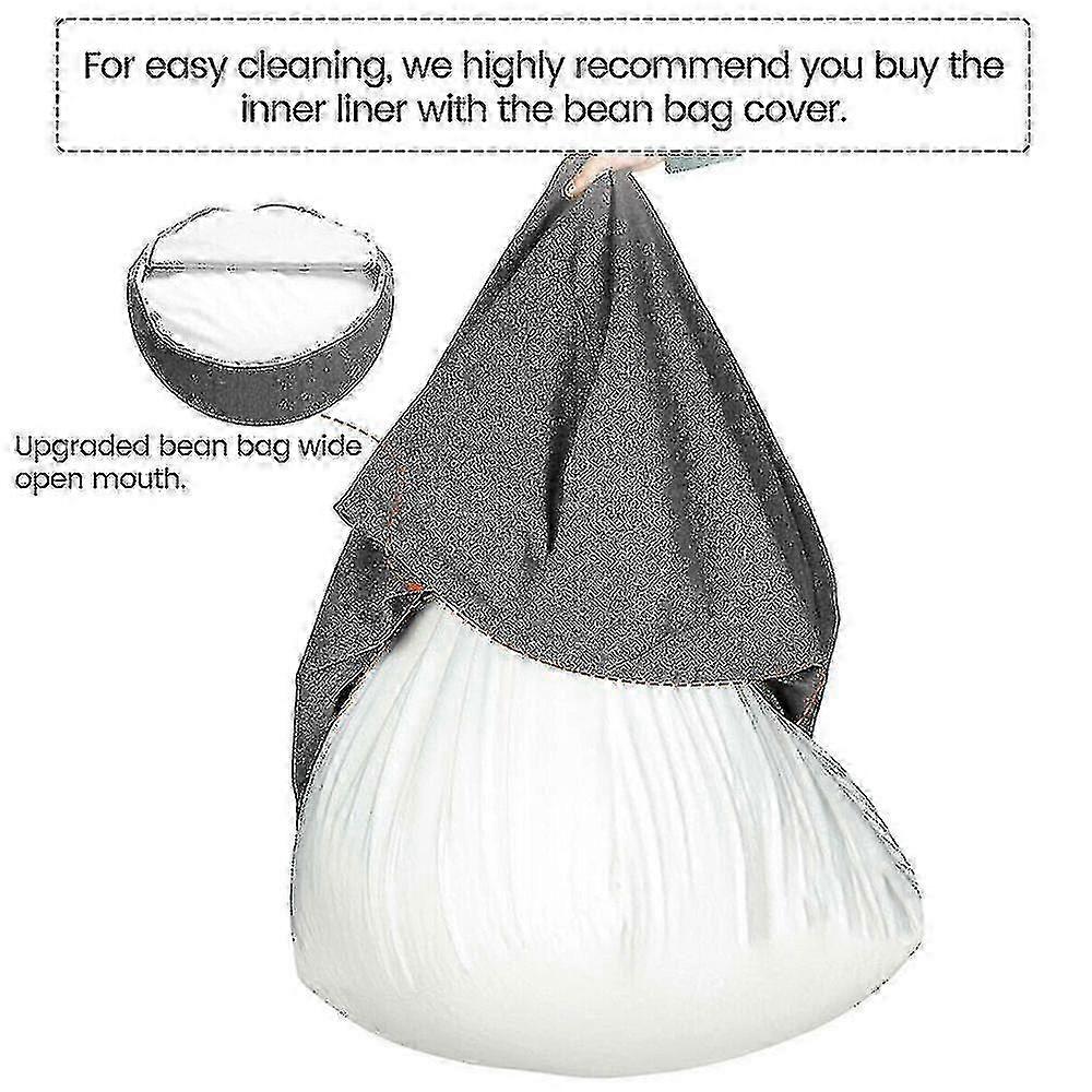 White Bean Bag Inner Liner - Stretch Polyester Mesh Cover | Fruugo UK