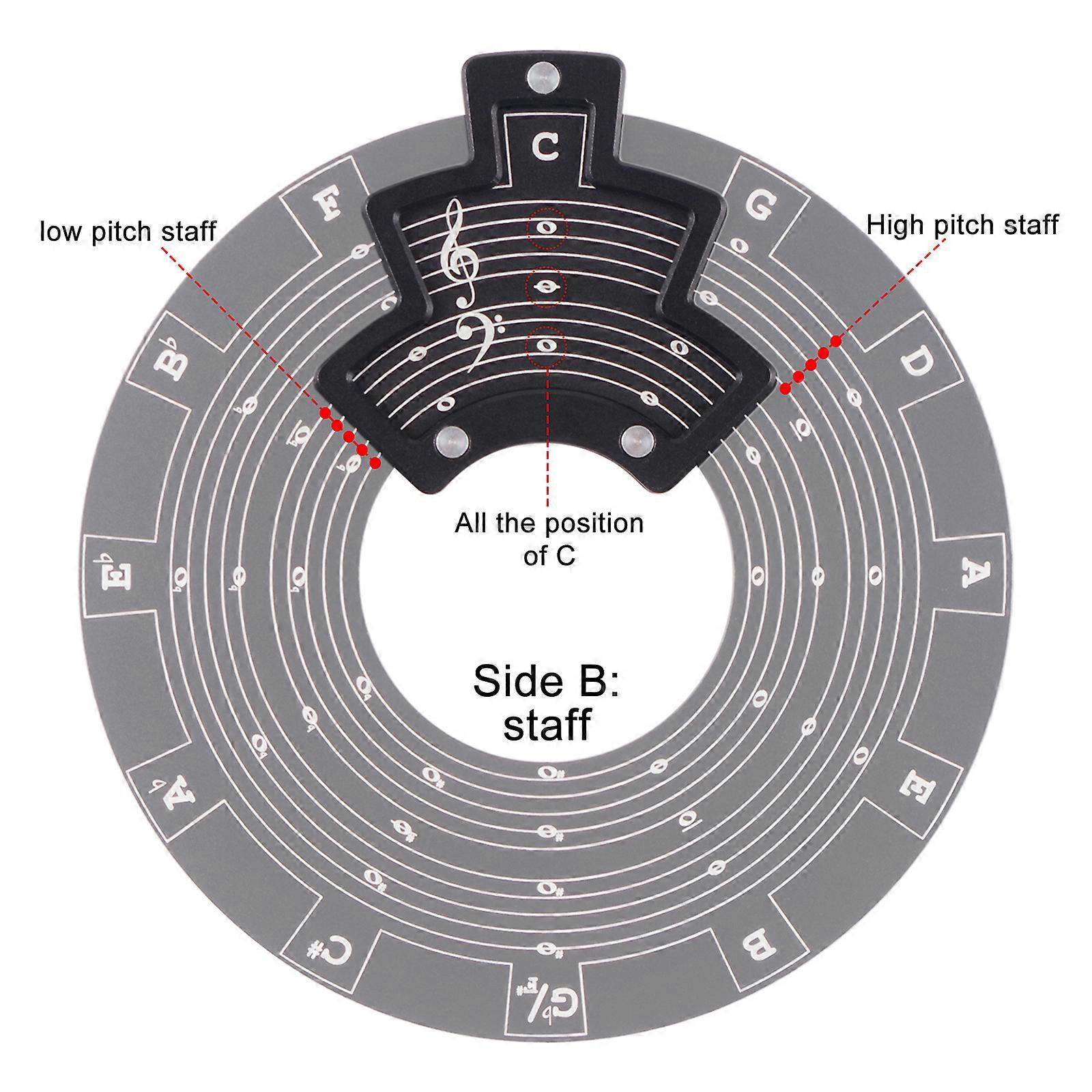 Circle of Fifths Music Theory Wheel Aluminum Alloy Chord Chart Learning ...