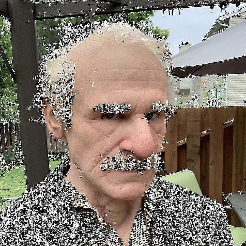 Old Man Mask Full Head Latex Realistic Masquerade Party Halloween ...
