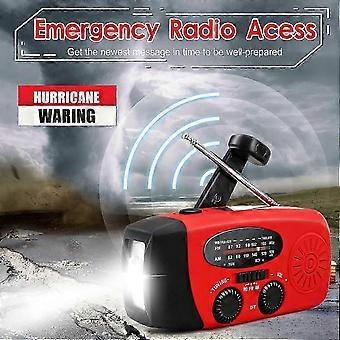 Emergency Hand Crank Radio With Led Flashlight For Emergency, Am/fm ...