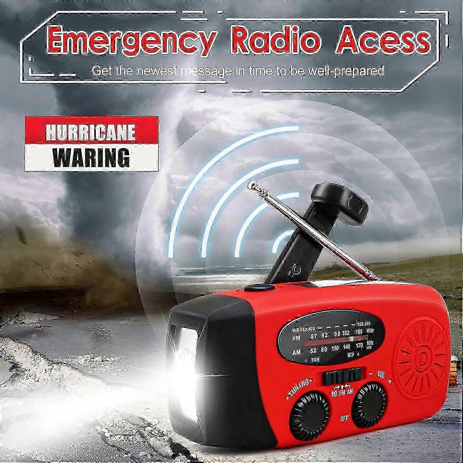 Emergency Hand Crank Radio With Led Flashlight For Emergency, Am/fm ...