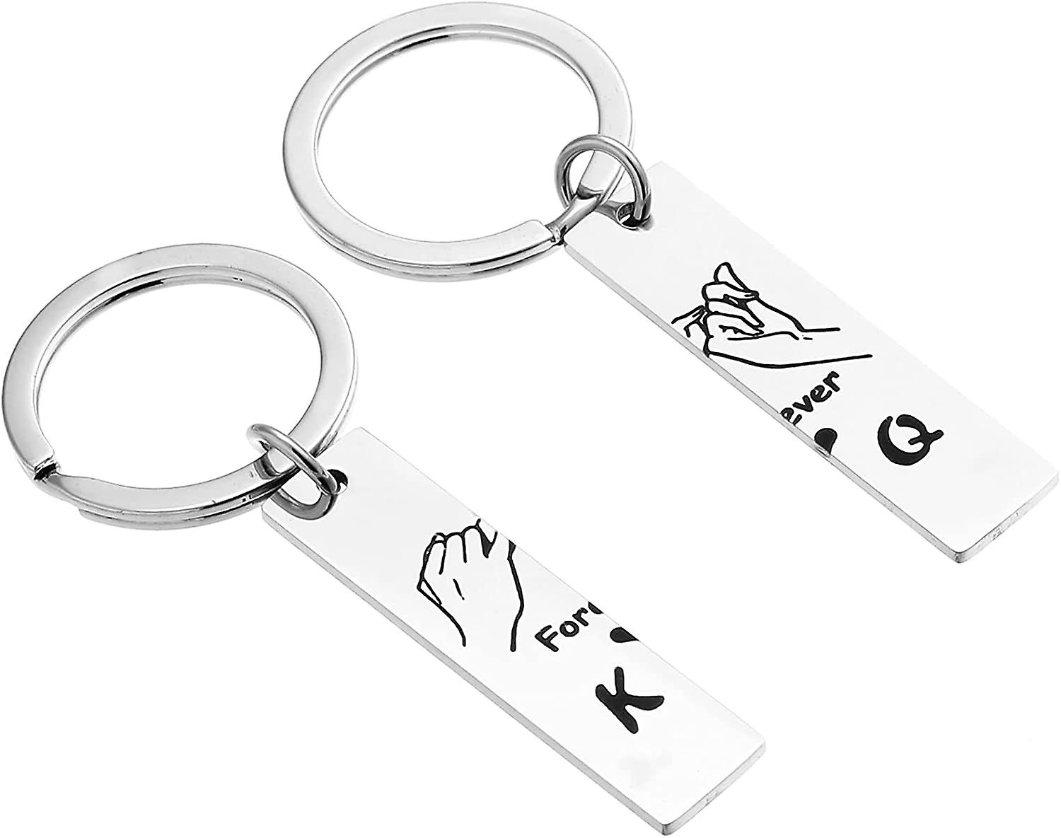 Couples Gift Keychain Cute Mini Matching Promise Key Ring King Queen ...