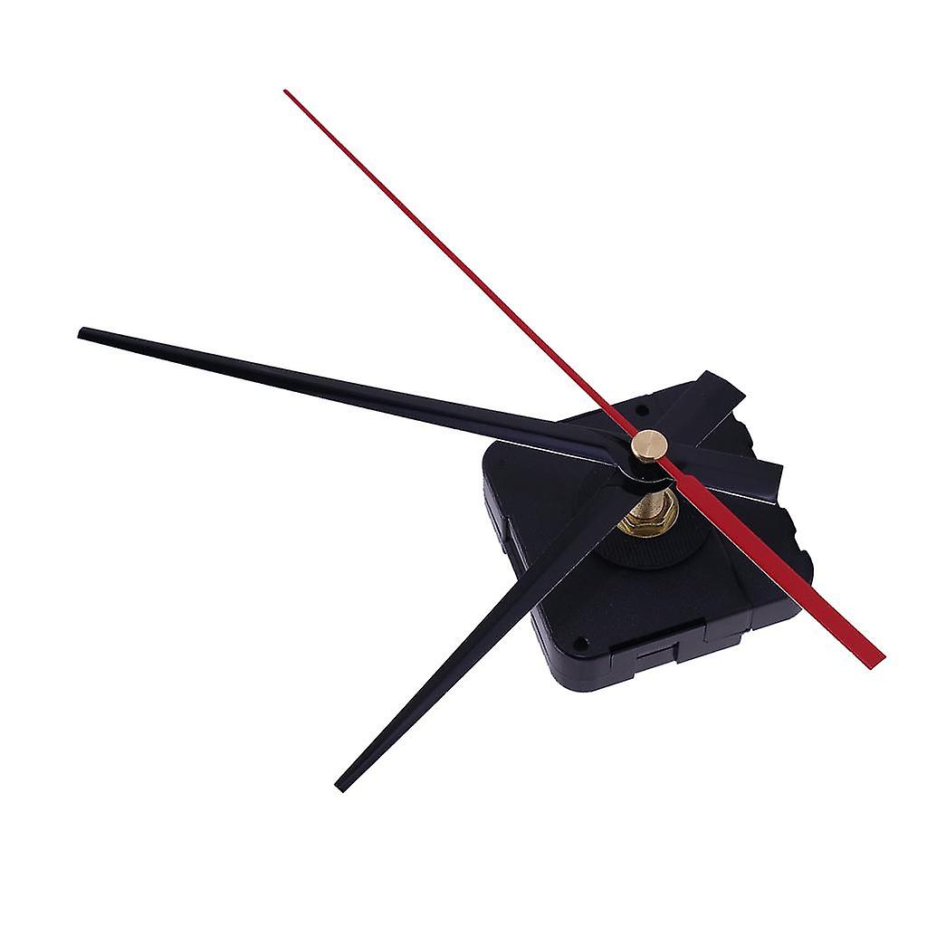 3xSilent Wall Clock Movement with Pointer for DIY and Repair black red ...