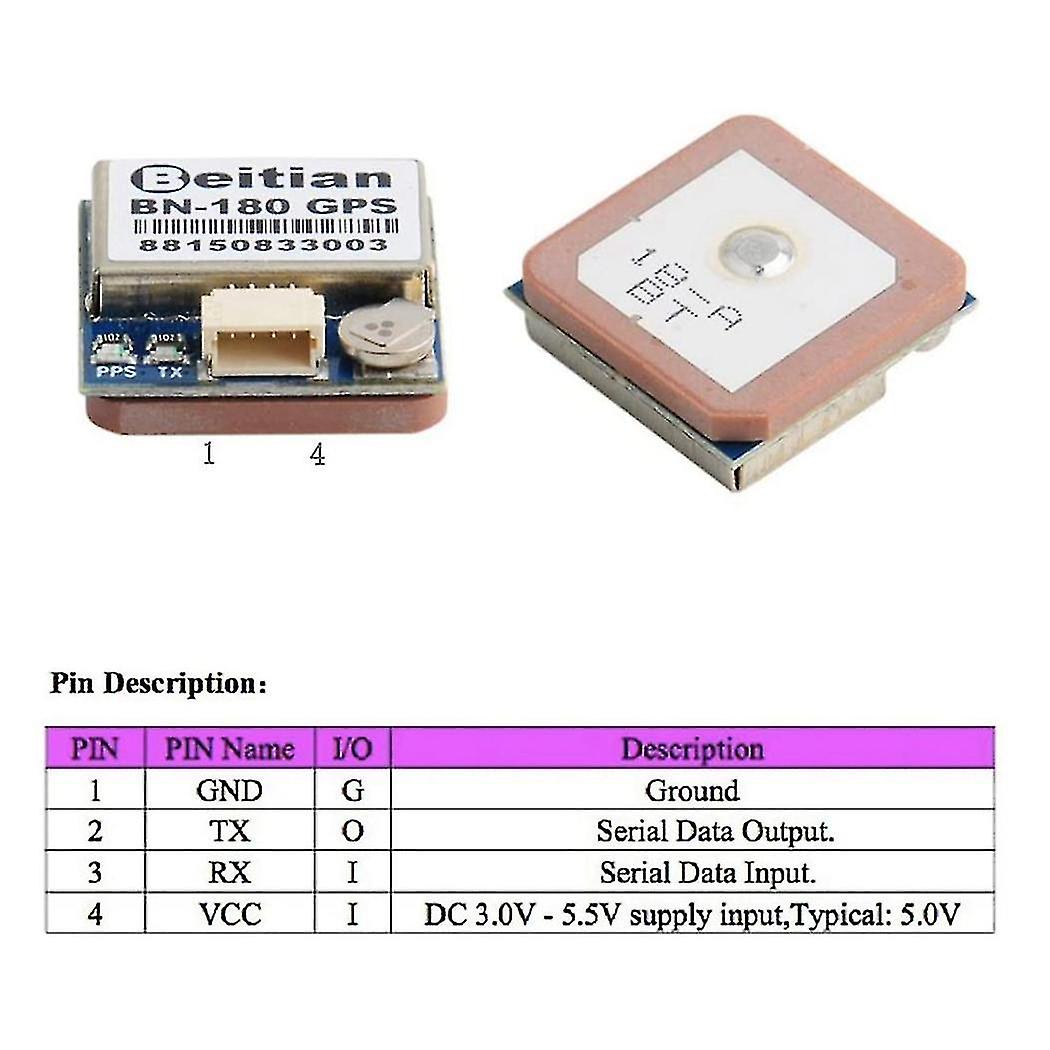 Bn-180 Gps Module Ttl Glonass Gps + Gps Passive Antenna For Pixhawk ...