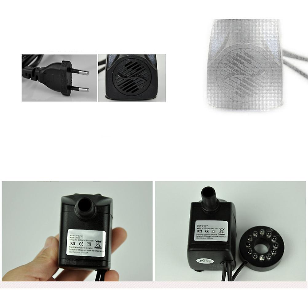 10W Powerful Submersible Water Pump with LED Light Adjustable Water ...