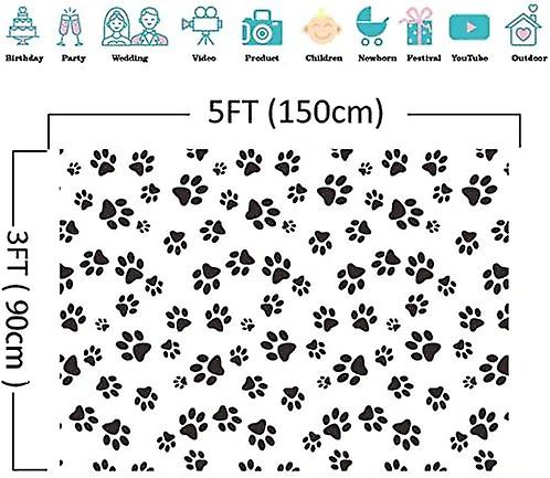 Paw Print Themed Photography Backdrop Kids Birthday Party Supplies ...