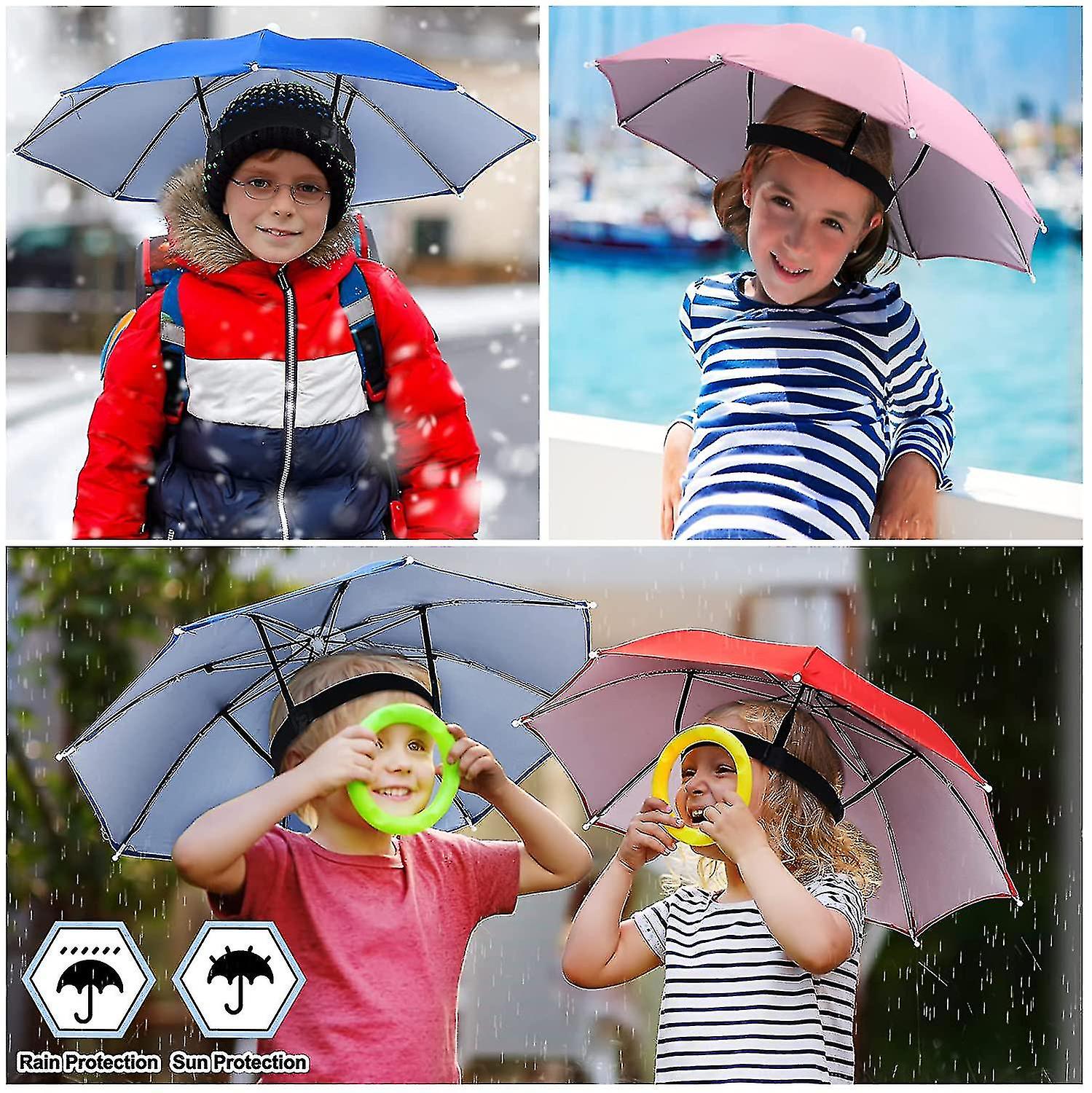 Sunjoy Tech Umbrella Hat, 22 Inch Hands Free Umbrella Cap Anti-rain Cap ...