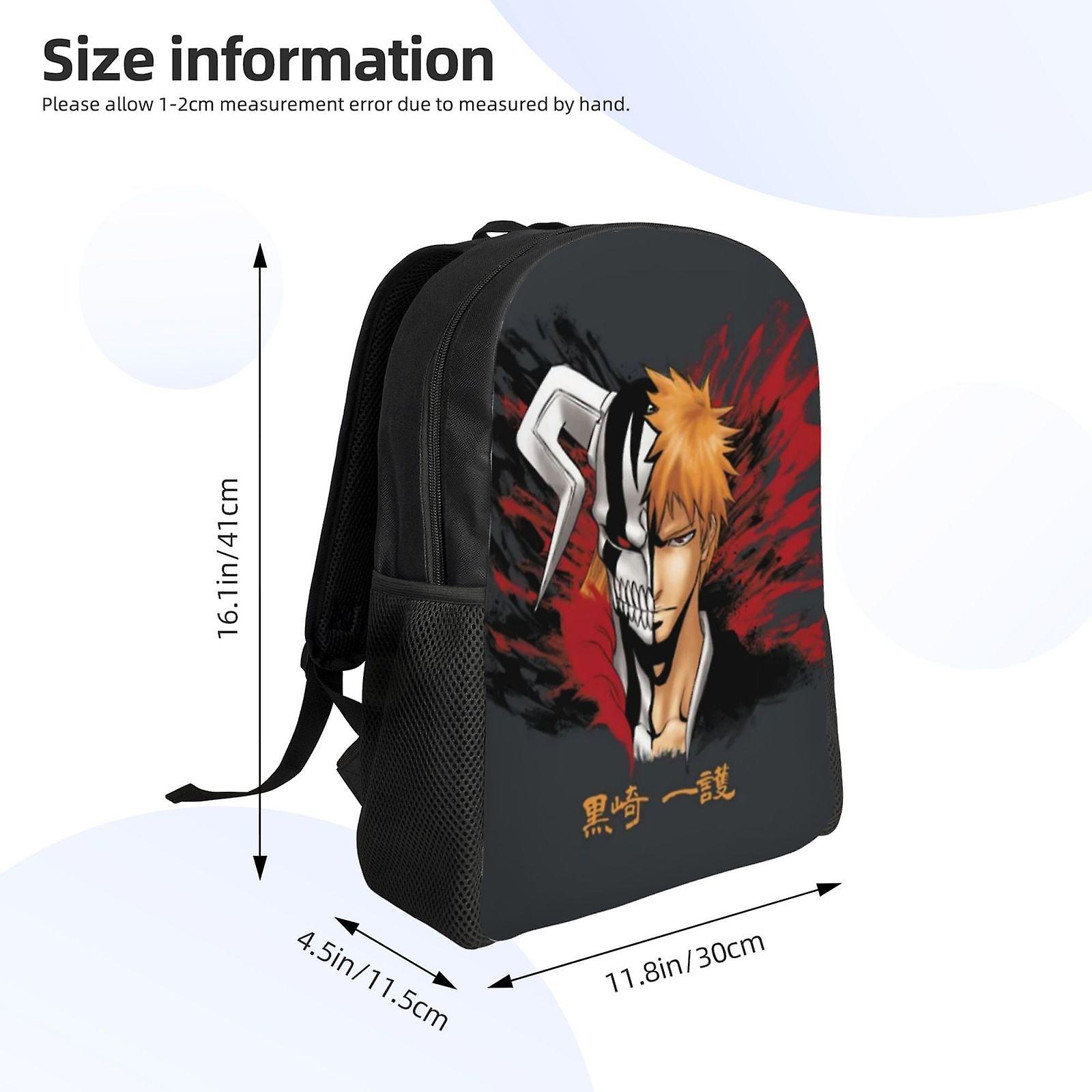 Bleach Ichigo Kurozaki Backpack Cute Anime Large Capacity Multifunction ...