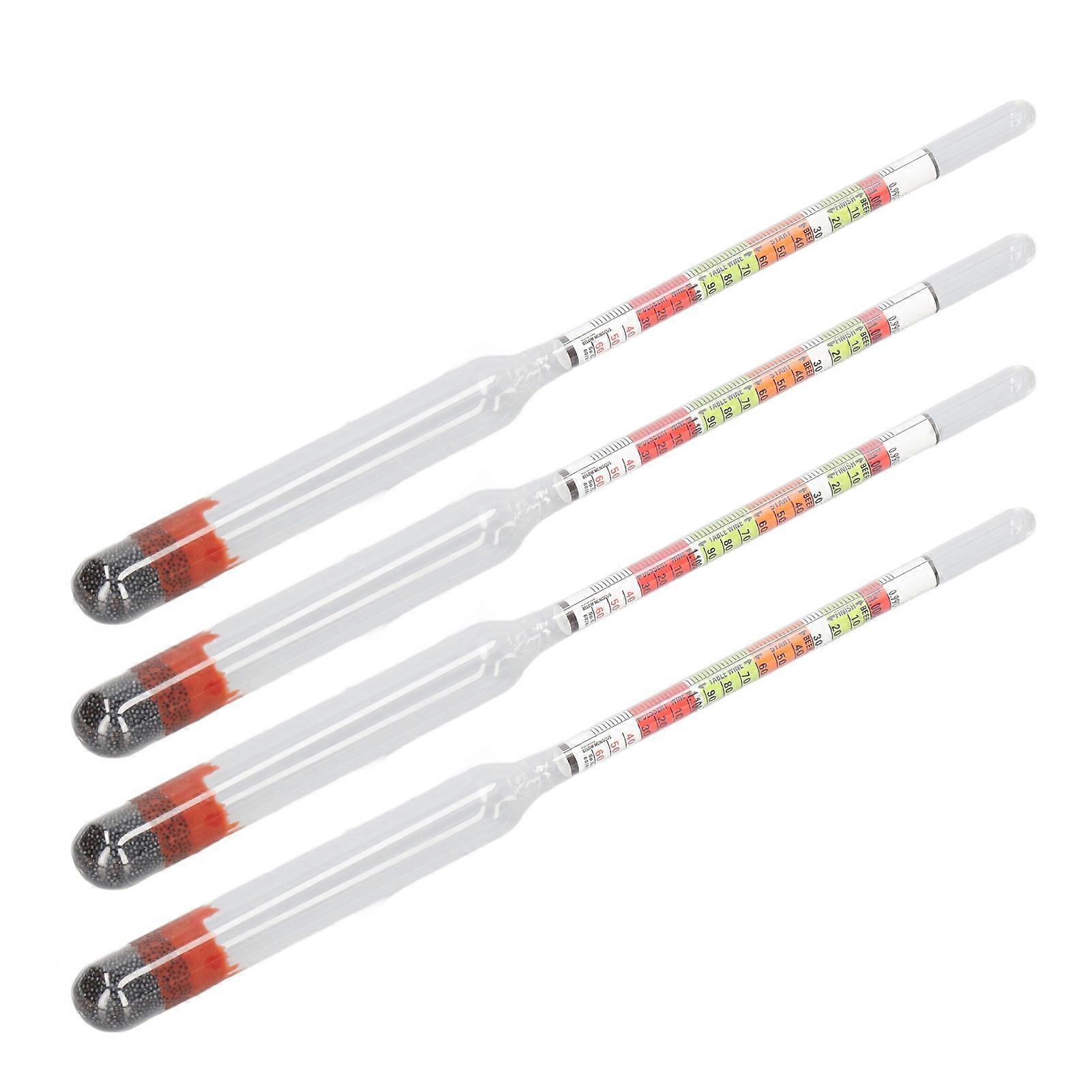 Hydrometer Glass Triple Scale Beer Tester Kit 10Pcs Wine Measuring Tool ...