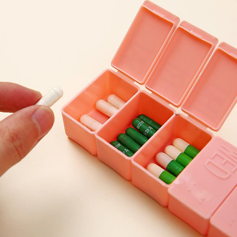 3pcs 7 Day Weekly Pill Box, Plastic Pill Boxes Portable Pill Box with 7 ...