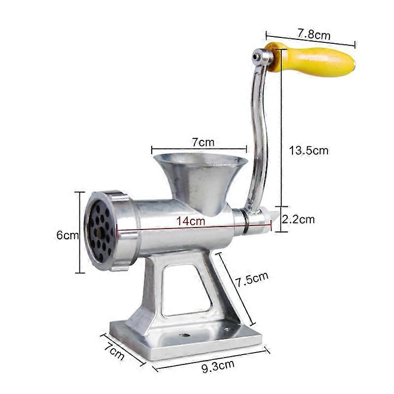 Stainless steel manual meat mincer, sausage mincer, hand mincer with ...