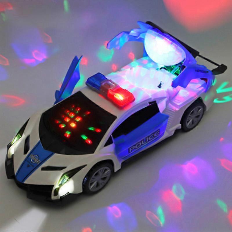 Dancing Deformation Rotating Universal Police Car Electric Stunt Car ...