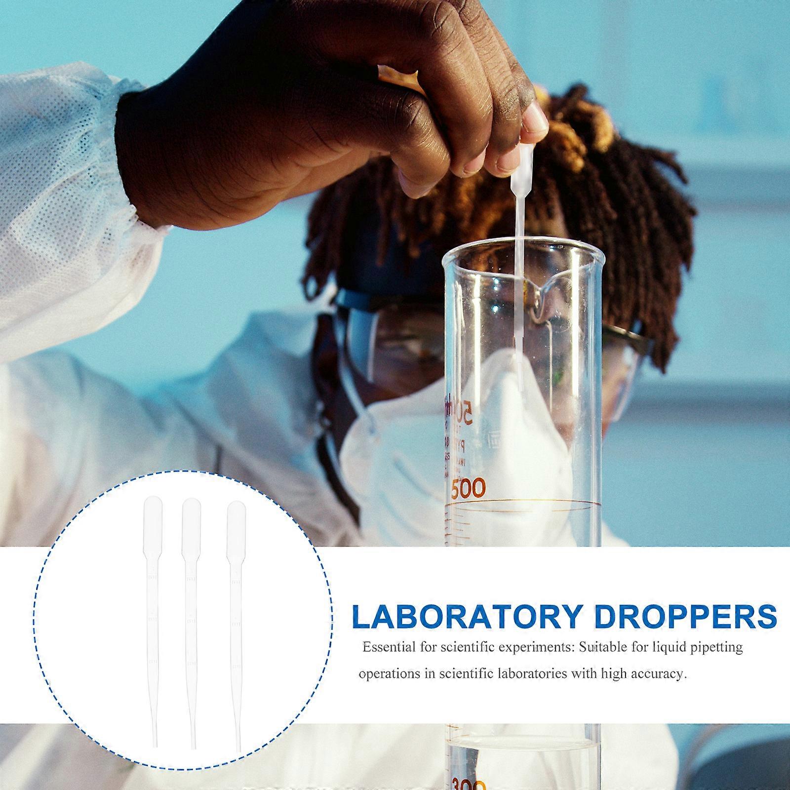 100pcs Clear Droppers Laboratory Dropper Calibrated Dropper Essential ...
