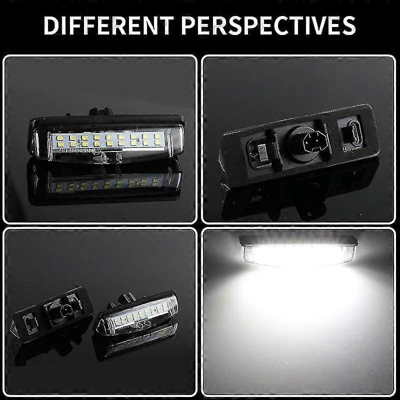 2pcs Led License Number Plate Light Canbus White For Toyota Camry ...