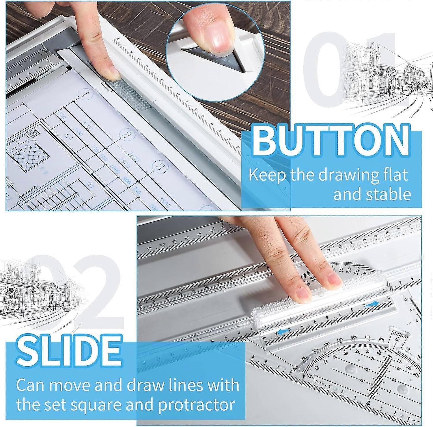 A3 drawing board set technical drawing table metric 51*37 cm | Fruugo IE