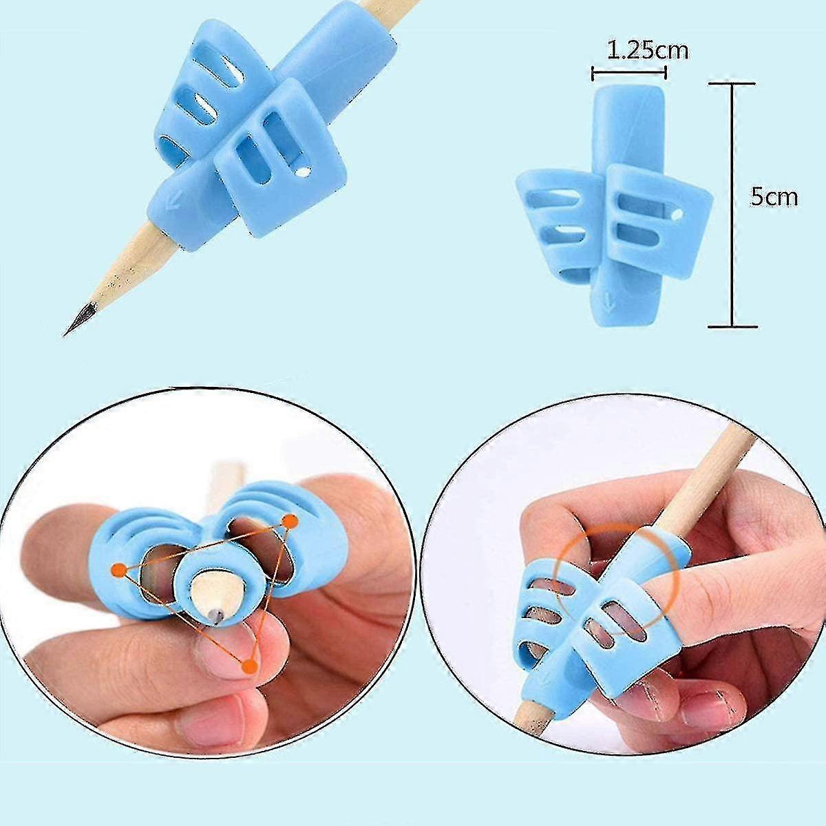 8 Pack Silicone Pencil Grips - Kids Finger Guide, Writing Aid Grip ...