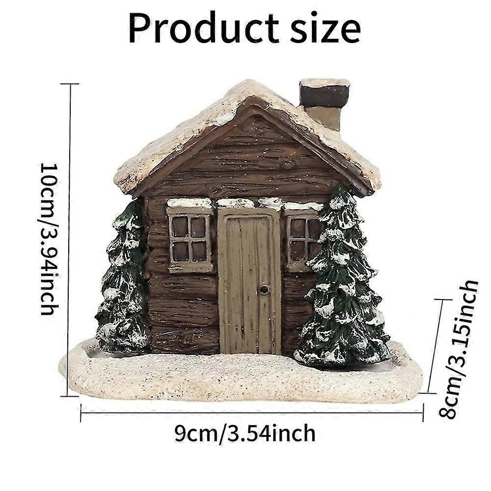 Log Cabin Incense Burner, Christmas Snowy Winter Incense Burner, Home ...