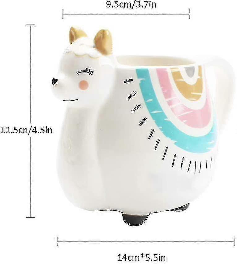 3d Alpaca Llama Coffee Mug With Hand Printed Designs,ceramic Cute Mug ...