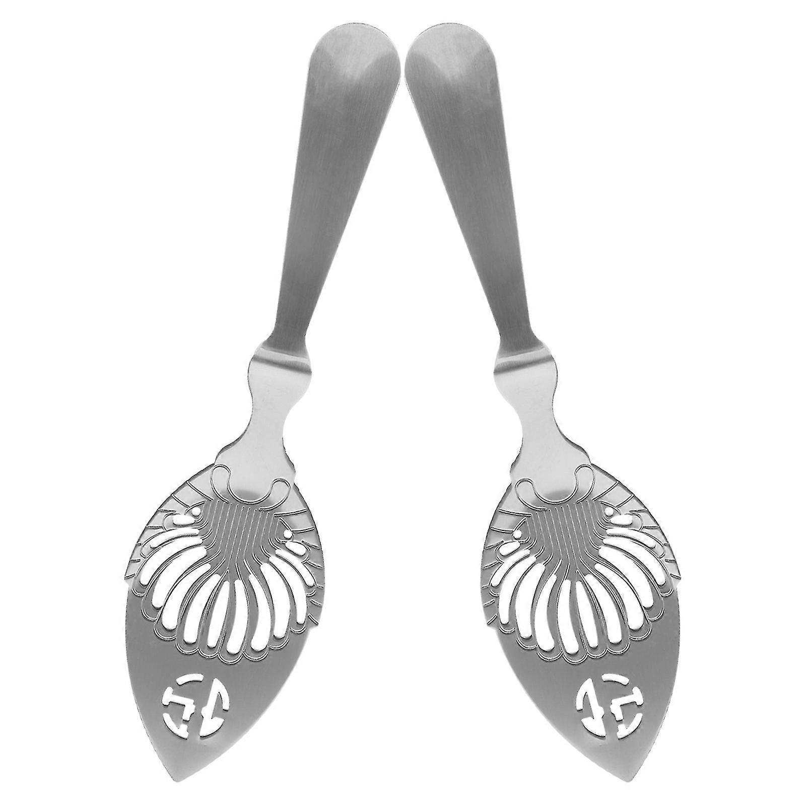2pcs Absinthe Spoons Stainless Steel Spoons Cocktail Utensils For Party ...