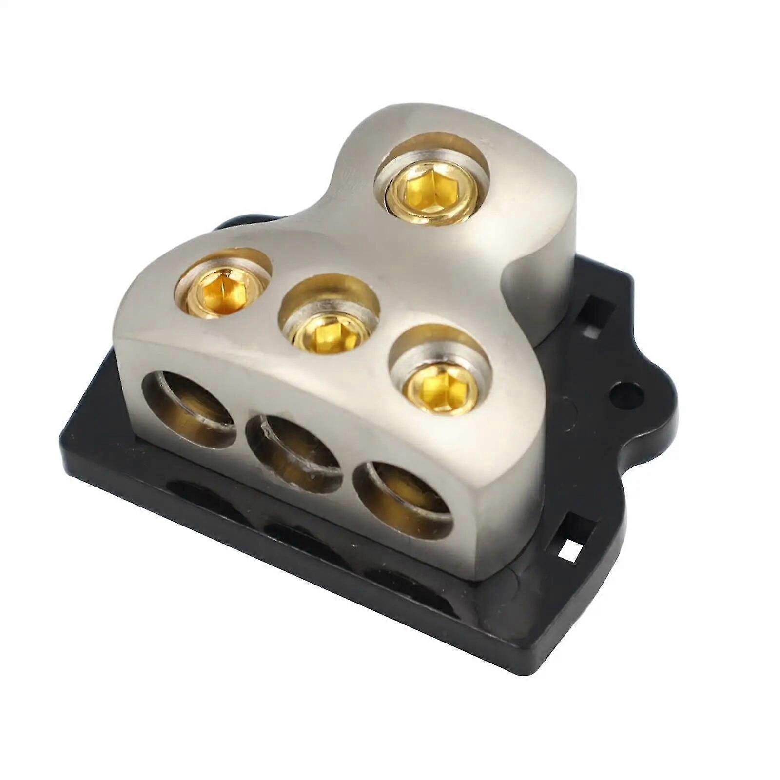 3 Way Power Distribution Block 1x 0 Gauge In 3x 4 Gauge Out For Car ...