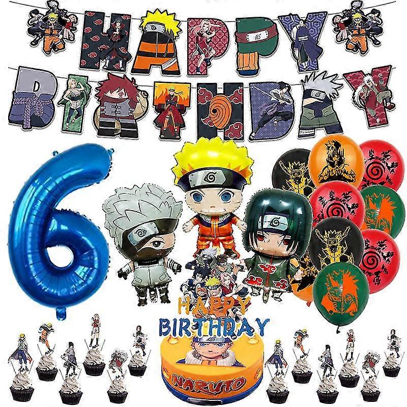 Uzumakied Narutoed Theme Balloon Uchiha Sasuke Kids Birthday Party ...
