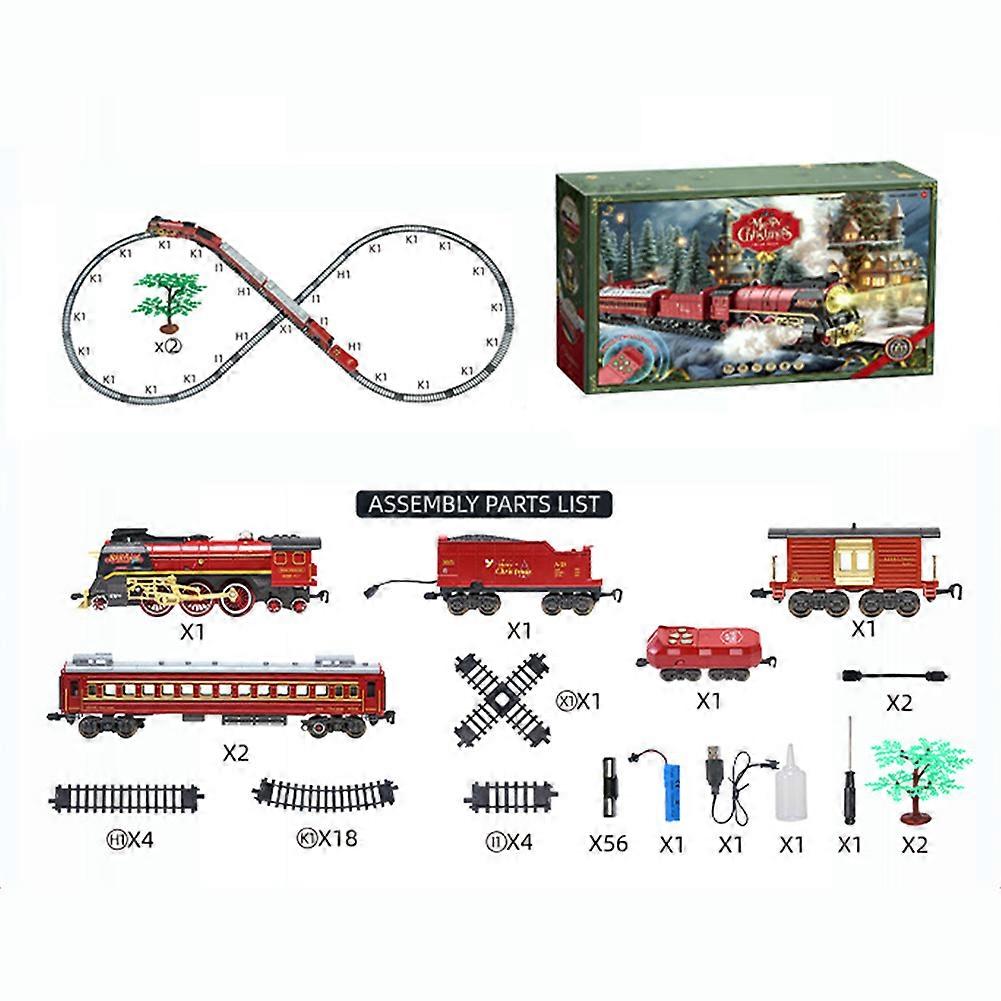 Remote Control Trains Set Lighteds Electric Trains Tracks Toy with ...