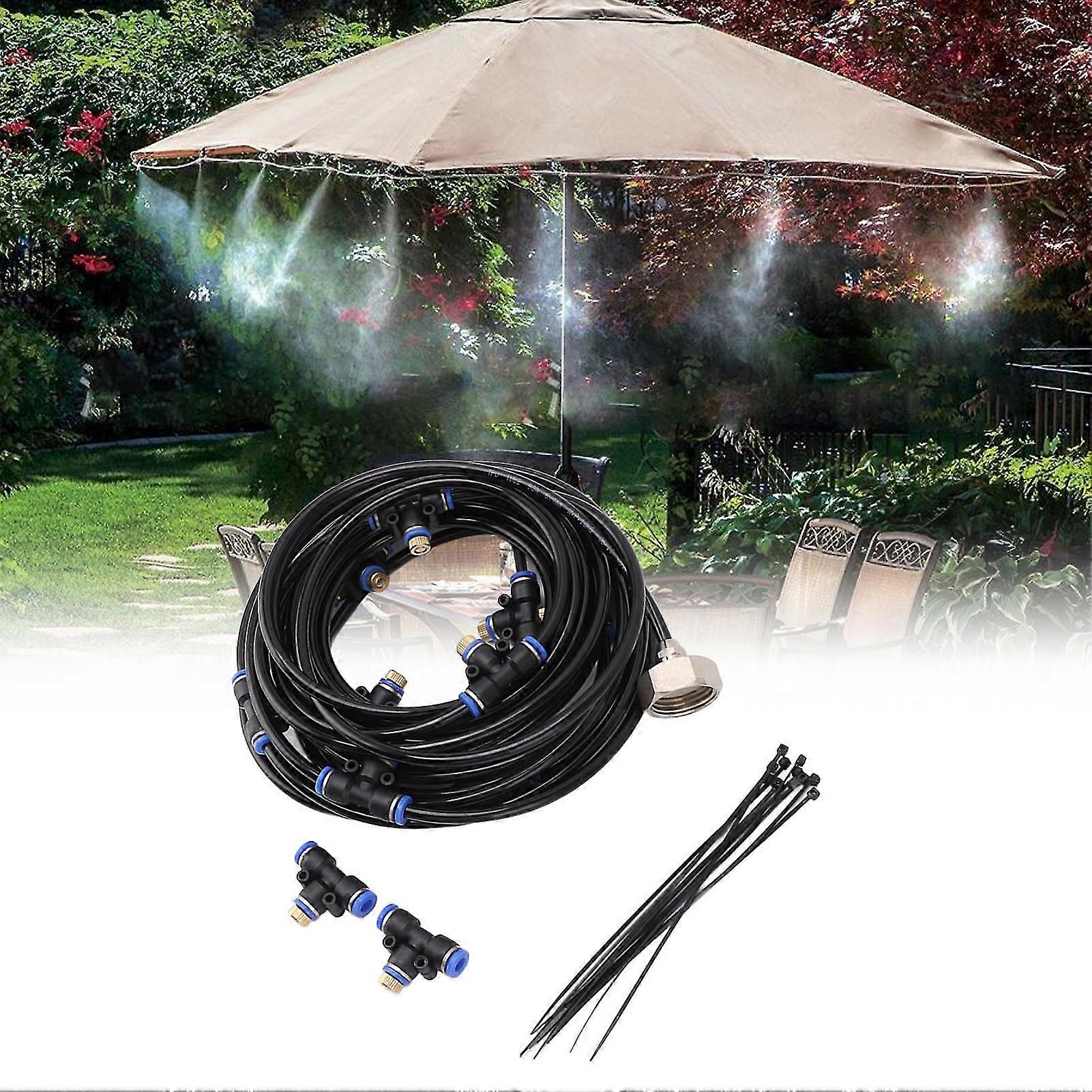 Misting Cooling System Kit 26.2ft(8m) Misting Line Diy Outdoor Mist ...
