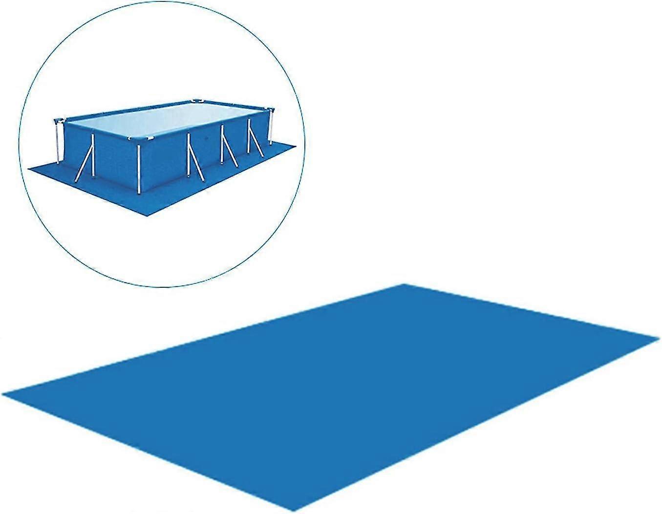 Swimming Pool Mat, Pool Ground Cloth, Square Swimming Pool Mat, Blue ...