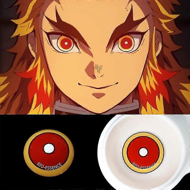 Tib 1 Pair Cosplay Color Contact Lenses Nezuko Cosplay Anime Eye ...
