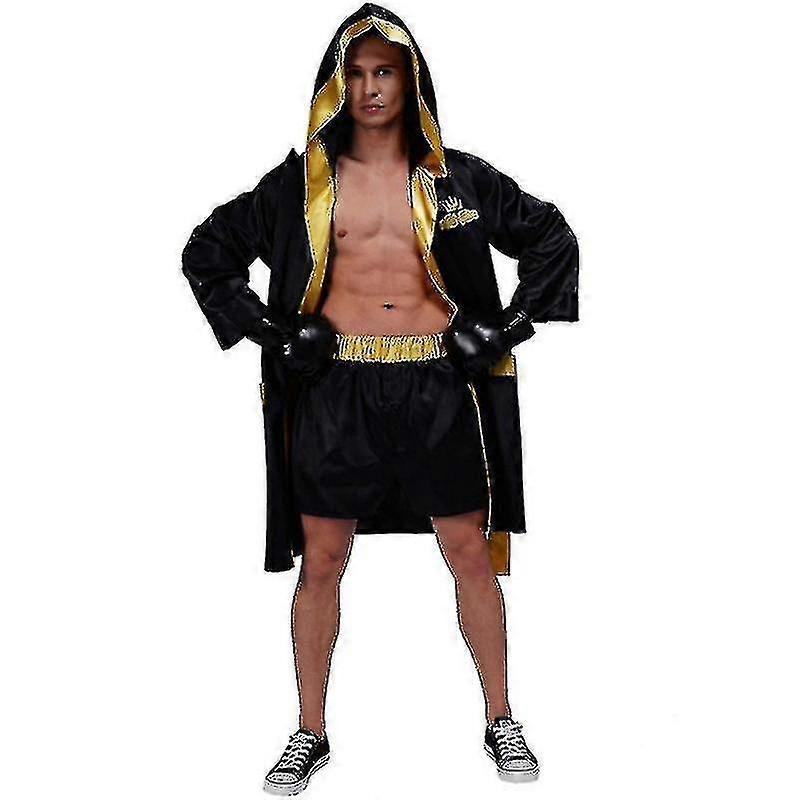 Adult Men Boxing Costume Heavyweight World Champion Boxer Includes Robe ...