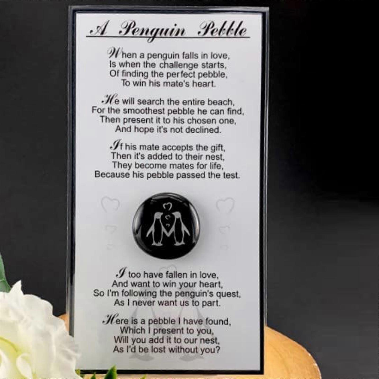 Penguin Pebble A Little Pocket Penguin Hug,engraved Mini Penguin Pebble ...