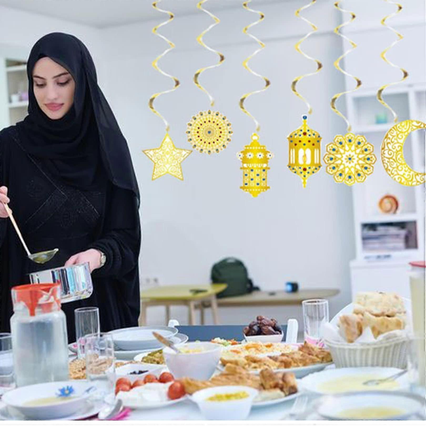 Ramadan Eid Mubarak Decoration Eid Al-adha Decoration Gold Hanging ...