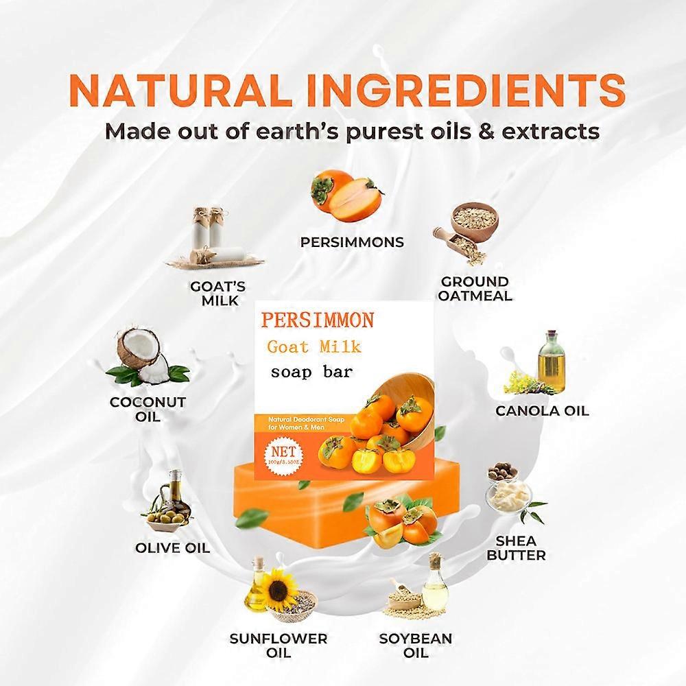 Persimmon Soap Bar for Old People Smell, Natural Body Odor Control Bar ...