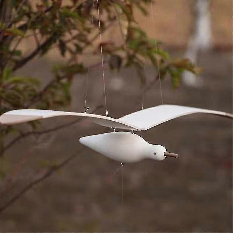 Soaring Seagulls Hanging Mobile Wing Wood Flying Seagull Decor Ceiling ...