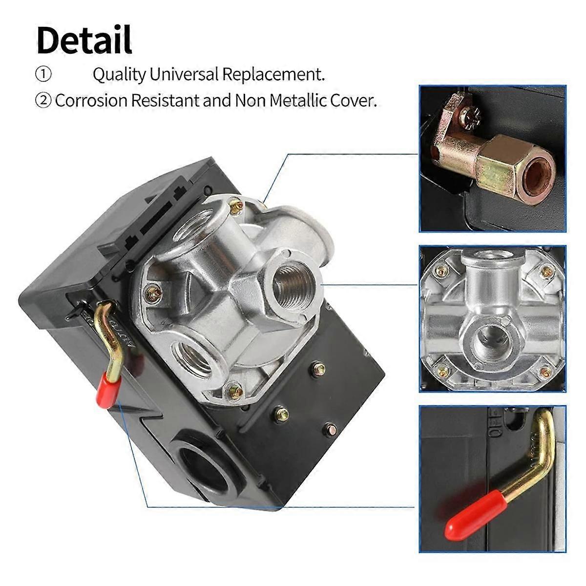 Pressure Switch, 4 Port Air Compressor Pressure Switch Replacement ...