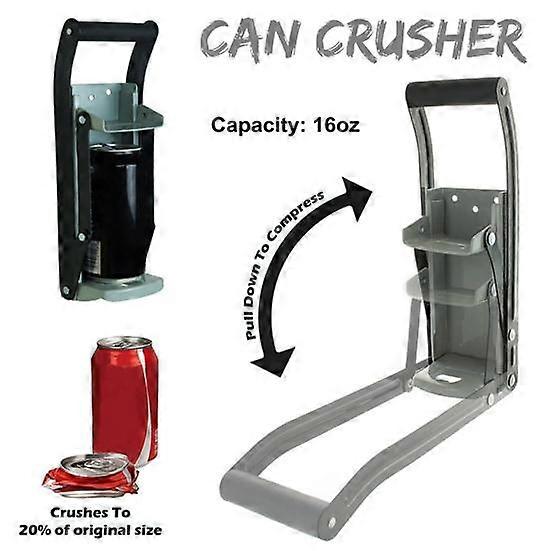 Practical Wall-mounted Squeezing Lightweight Metal Crusher Manual Soda ...