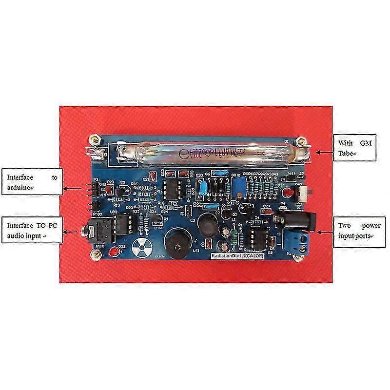 Assembled DIY Geiger Counter Kit Module Tube Tube Nuclear Radiation ...