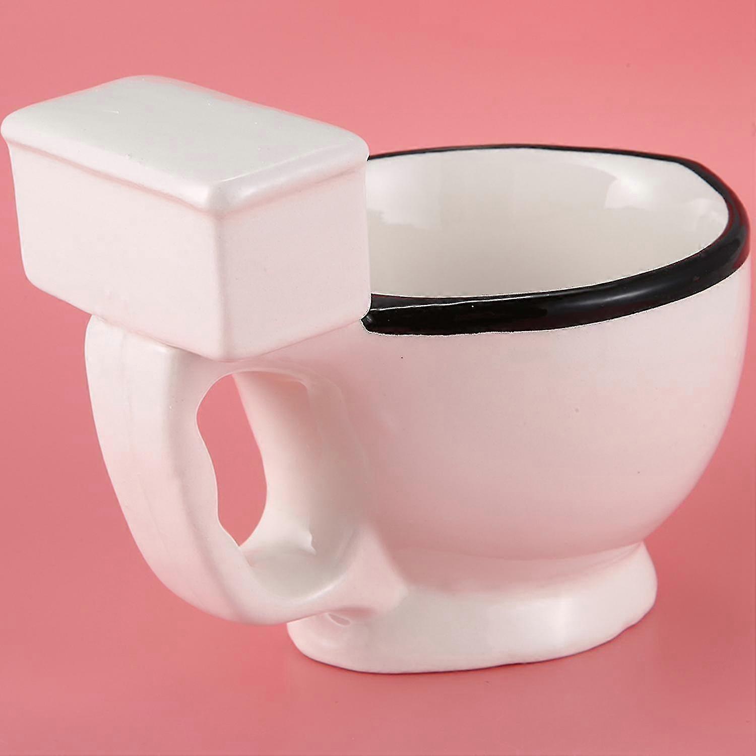 Novelty Toilet Ceramic Mug With Handle 300ml Coffee Tea Milk Ice Cream ...