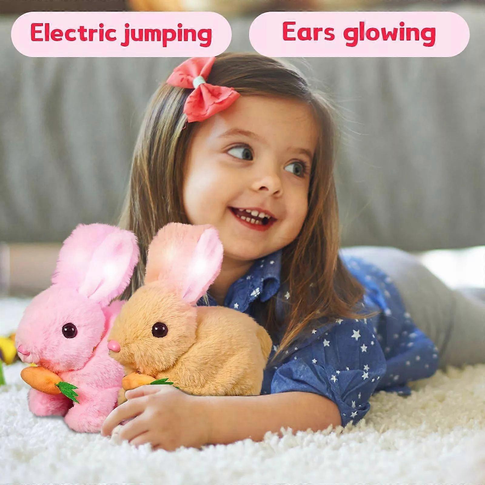 Electric Jumping My Realistic Bunny Toys, Plush Interactive Rabbit ...
