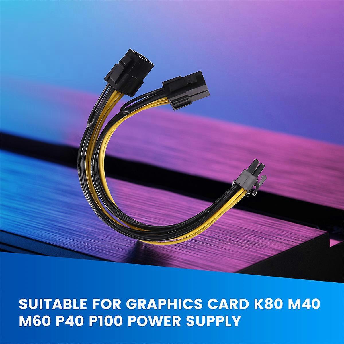 18AWG 8Pin to Dual 8Pin(6+2) Power Cable GPU Power Cable for Tesla K80 ...