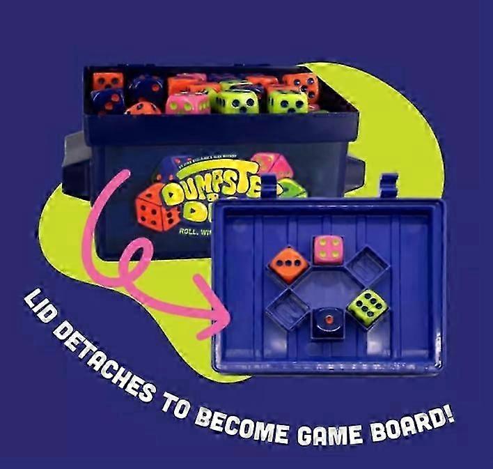 Dumpster Dice,Fast-Paced Family Dice Game,Exciting 4 Player Board and ...