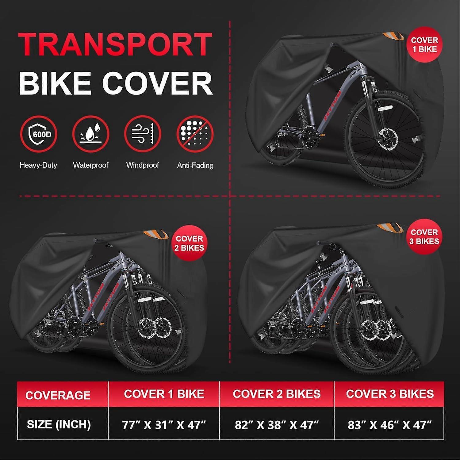 Bike Cover for Transport 2 Bikes - Outdoor & 600D Covers | Fruugo UK