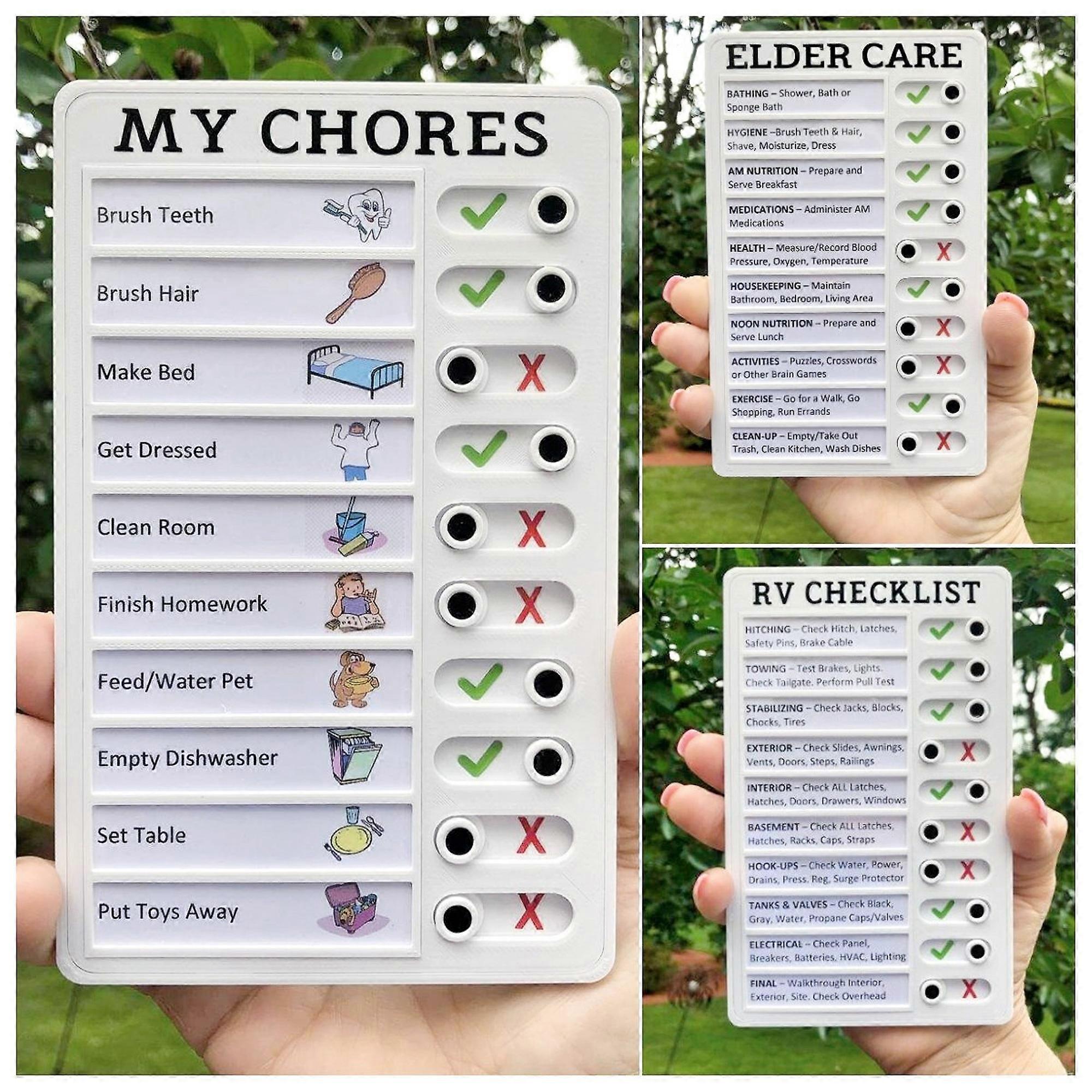 Reusable My Chores Checklist Task Board Daily Schedule Planner Memo ...