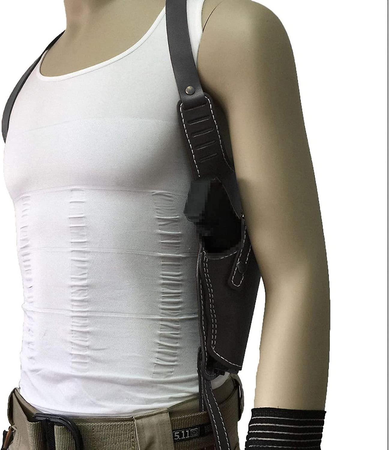 Tactical Leather Underarm Shoulder Gun Holster Adjustable Concealed ...