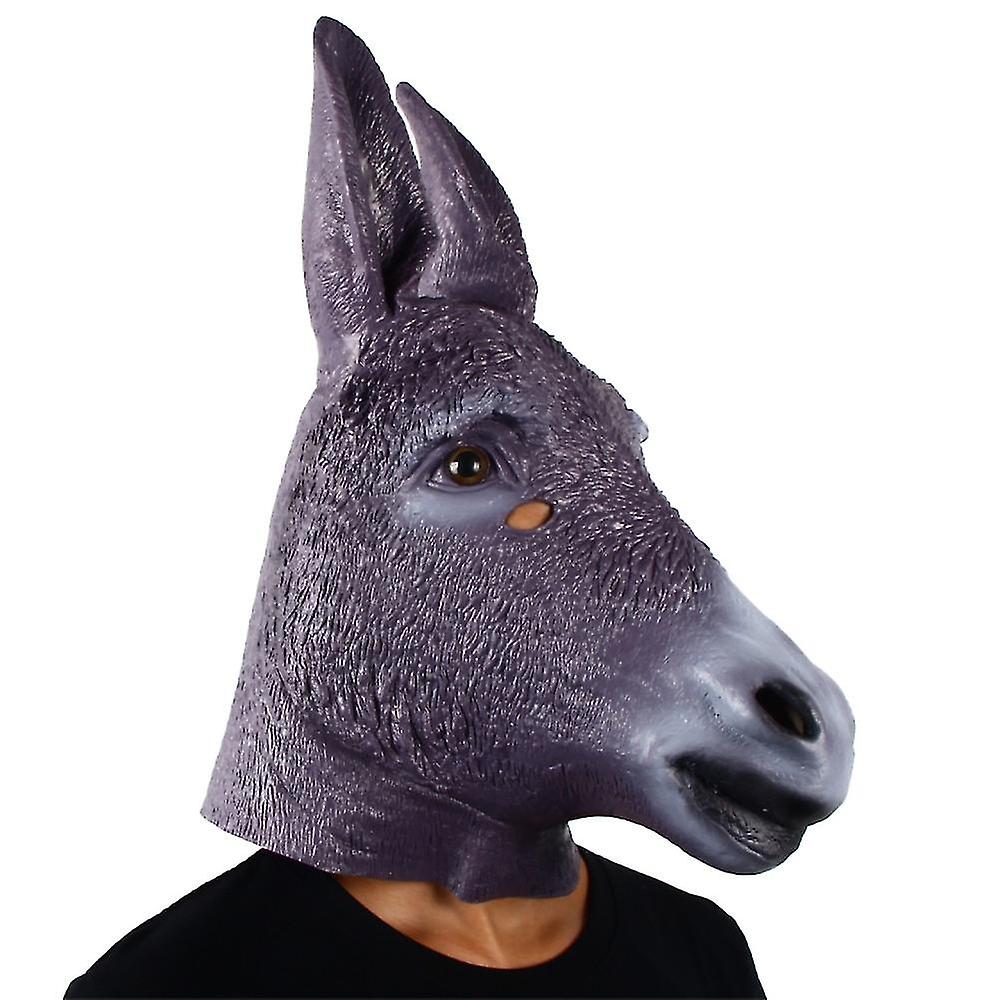 Shrek Donkey Mask Halloween Novelty Deluxe Costume Party Cosplay Latex ...