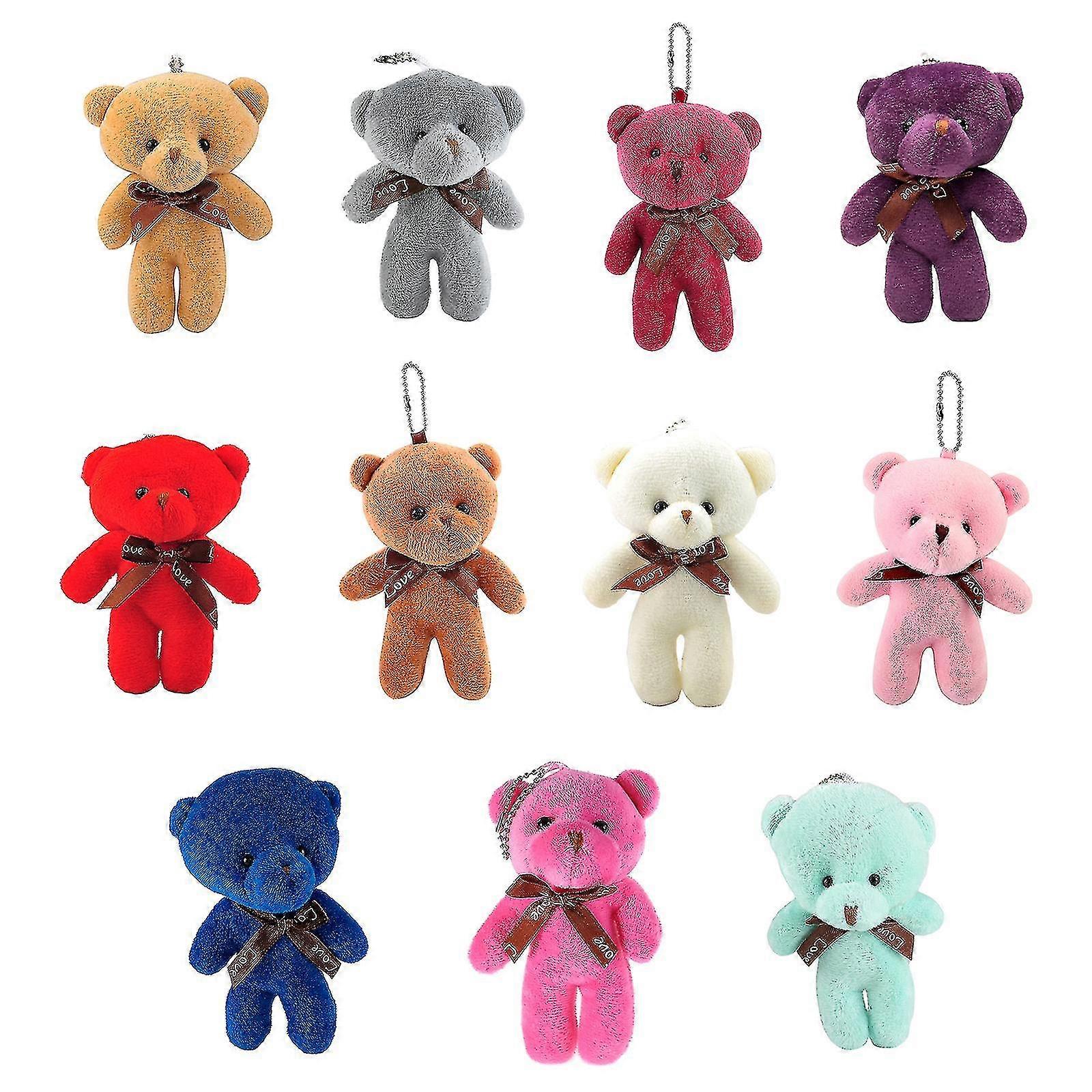 12 Color Teddy Bear Key Chains | Fruugo UK