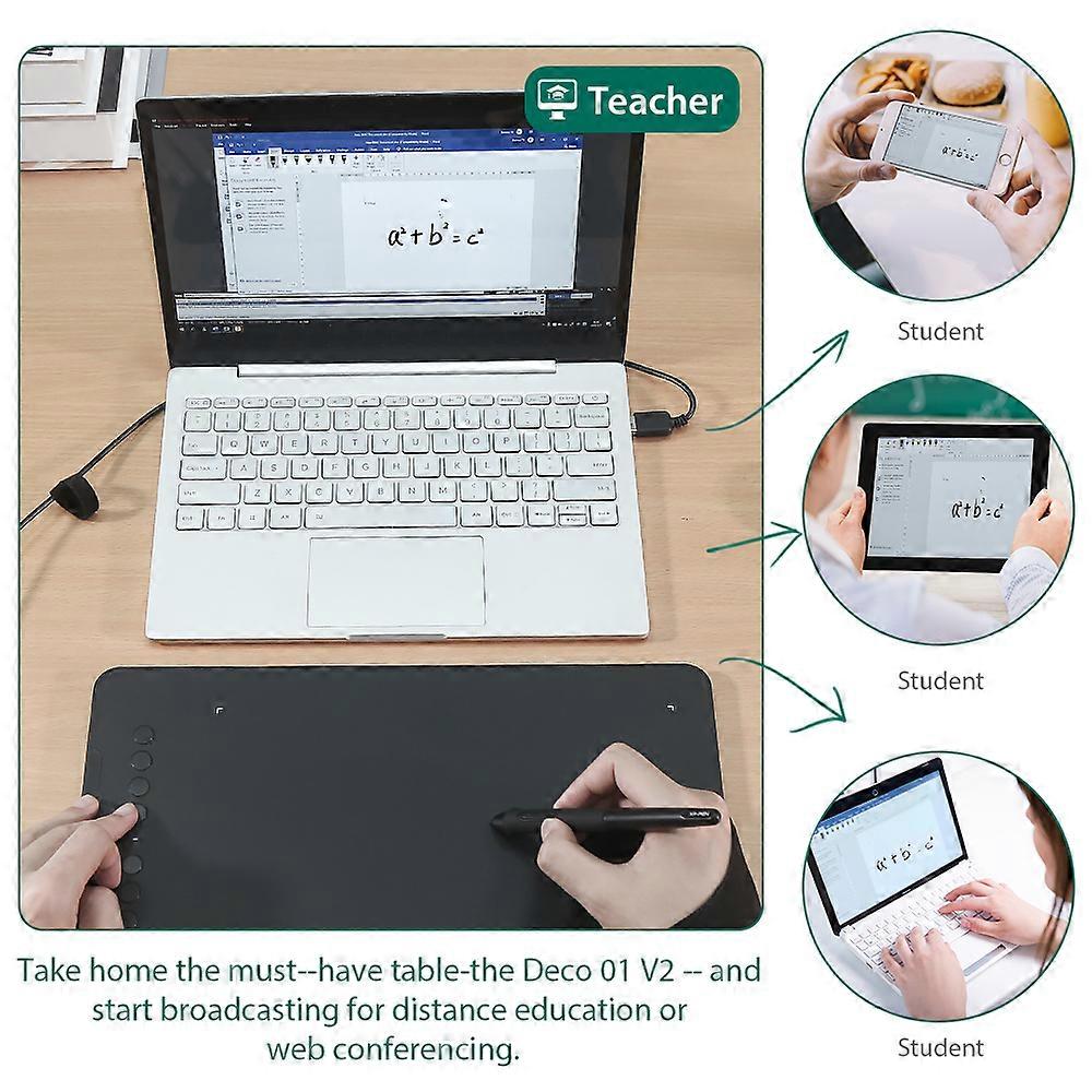 Deco 01 V2 10 Inch Drawing Tablet Graphics Digital Tablet Tilt Android ...