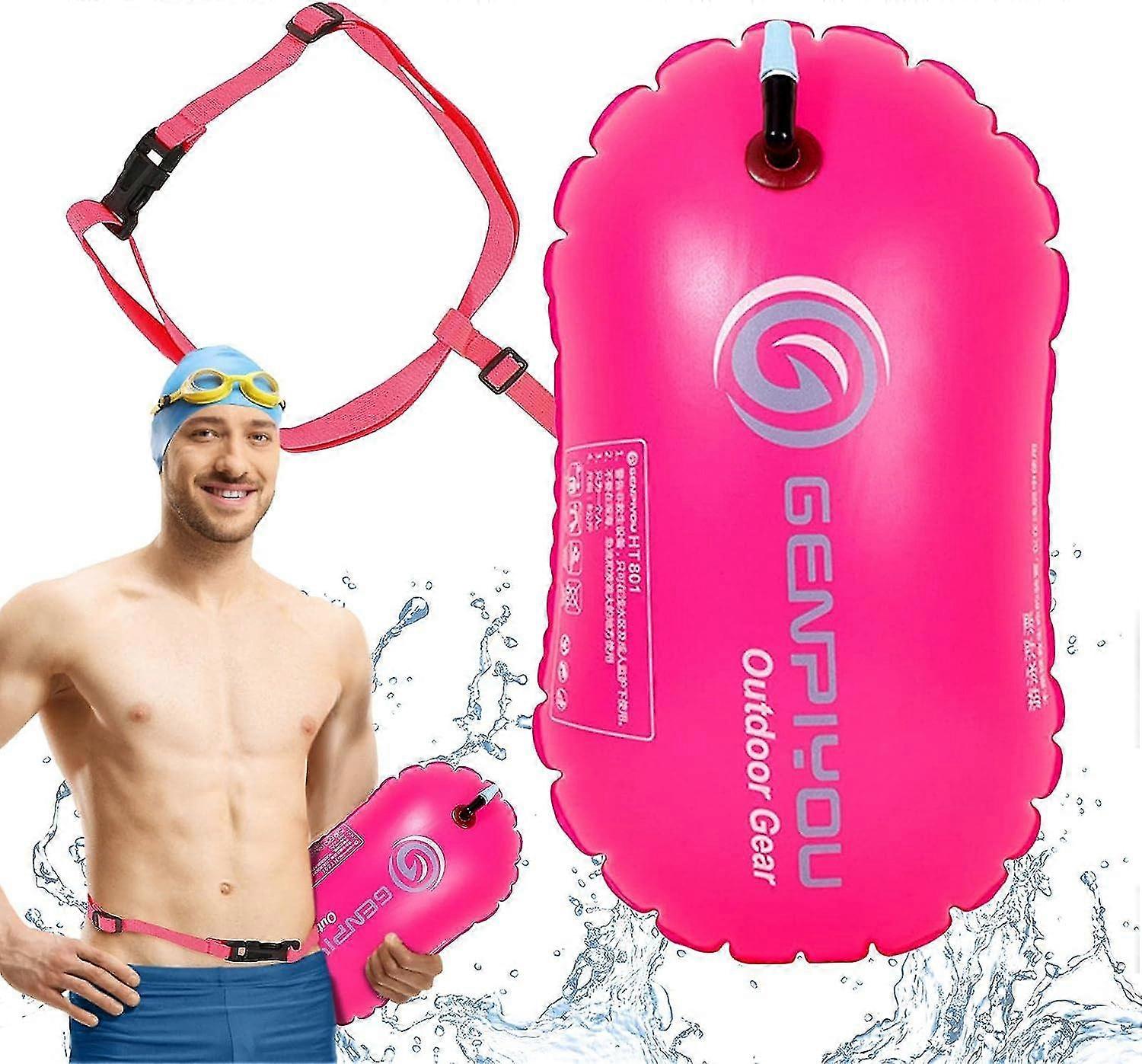 Swim Buoy Waterproof Inflatable Dry Bag, Safety Float Highly Visible ...